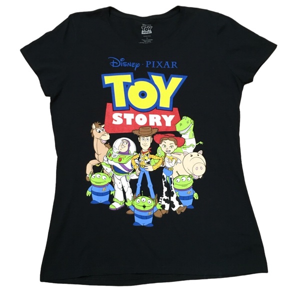 Disney | Tops | Disney Pixar Toy Story Short Sleeve T Shirt Black Size ...
